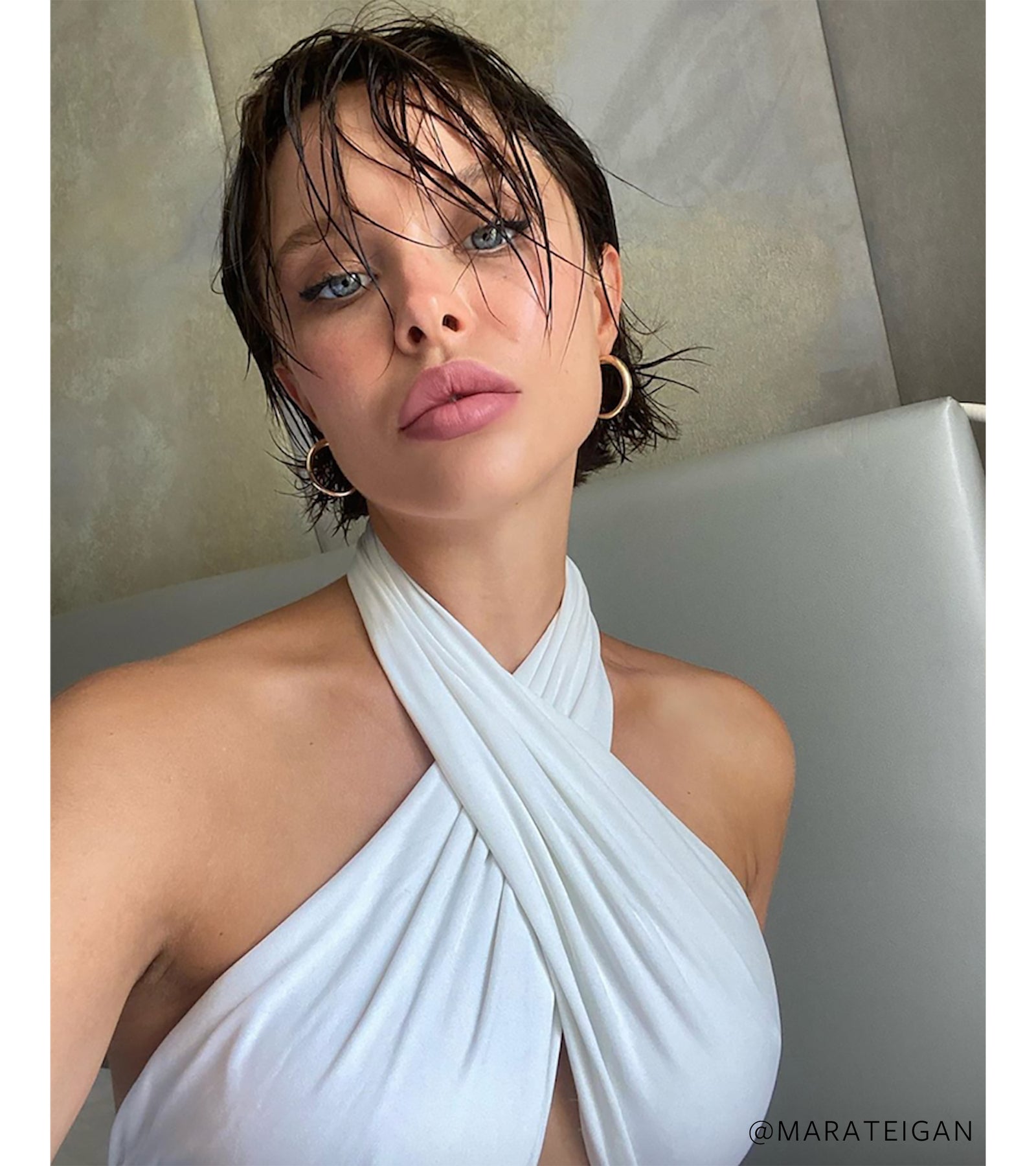 YASI SILK JERSEY WRAP TOP – HILÁ